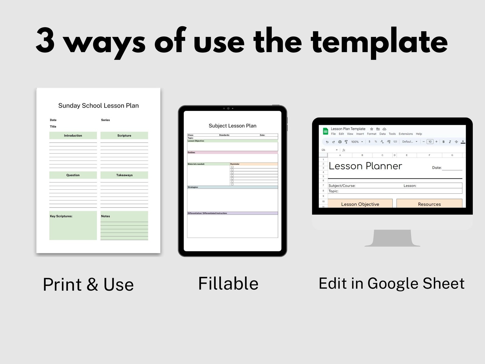 Weekly Lesson Plan Template, Lesson Planner Bundle, Lesson Plan Book ...
