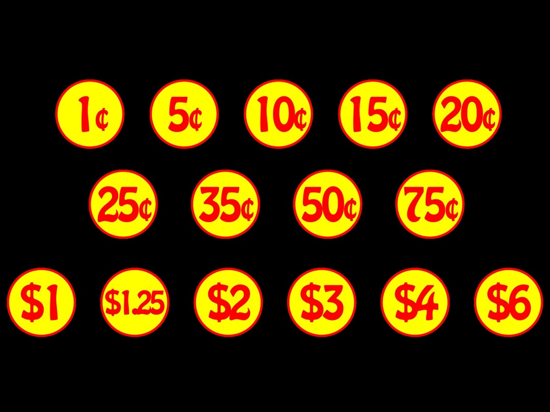 1 Inch Round Hobo Standard Font Candy or Gumball Vending Decals - Etsy