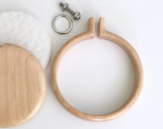 Mini Hoop Embroidery Frame Kit - NO Laser - Hardwood - 42 Mm Cavity ...