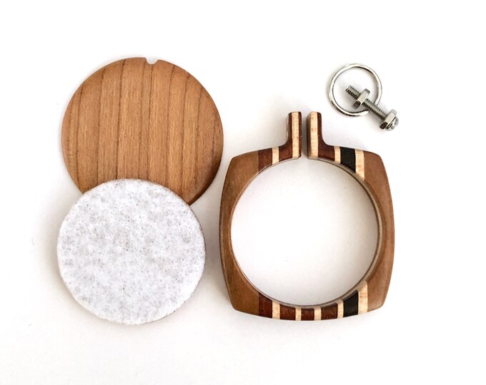 Mini Hoop Pendant Frame Kit NO Laser Premium Hardwood: Cherry MH2540 25 ...