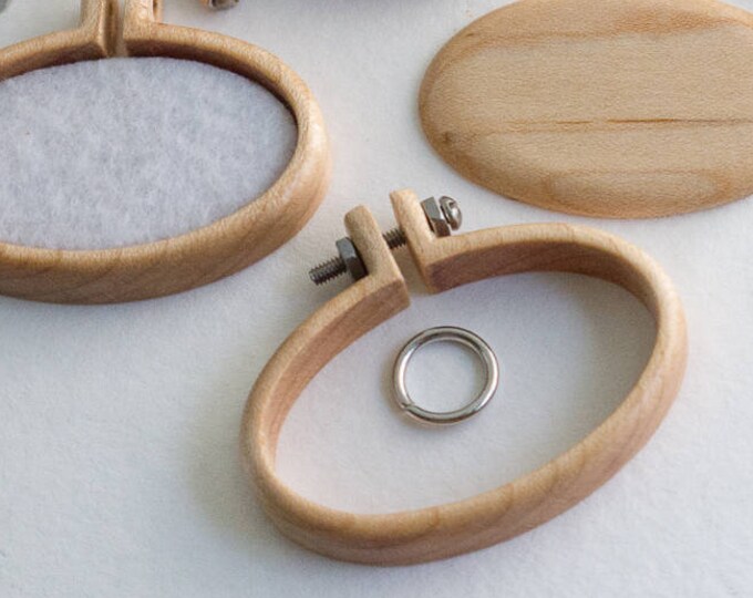 Mini Hoop Pendant Embroidery Frame Kit - NO Laser - Premium Hardwood ...