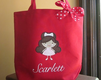 TOTE BAG Girly Girl Custom Designed and Personalized Toddler - Etsy
