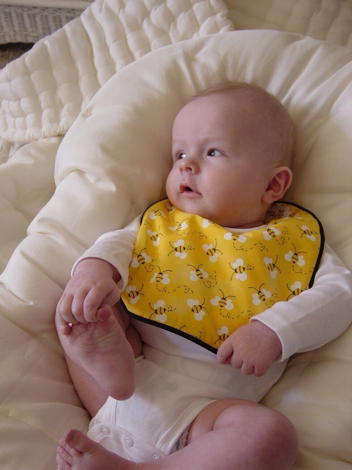 BABY BIB Personalized Formal White Bib and Burp Cloth With - Etsy