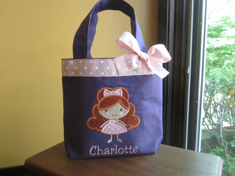 TOTE BAG Girly Girl Custom Designed and Personalized Toddler - Etsy