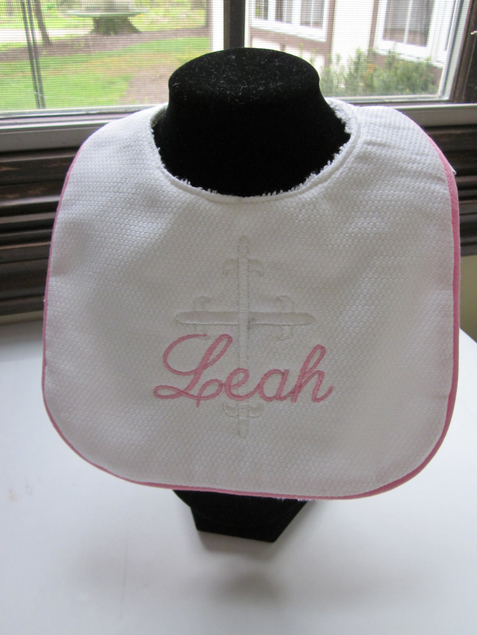BABY BIB Personalized Formal White Bib and Burp Cloth With - Etsy