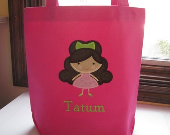TOTE BAG Girly Girl Custom Designed and Personalized Toddler | Etsy