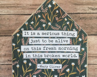 Mary oliver quote | Etsy