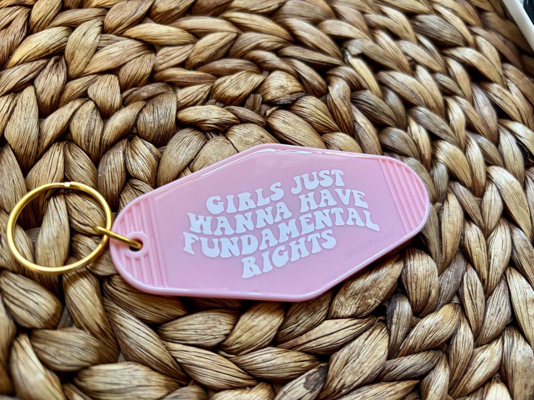 Cute Vintage Style Motel Keychain “girls Just Wanna Have Fundamental ...