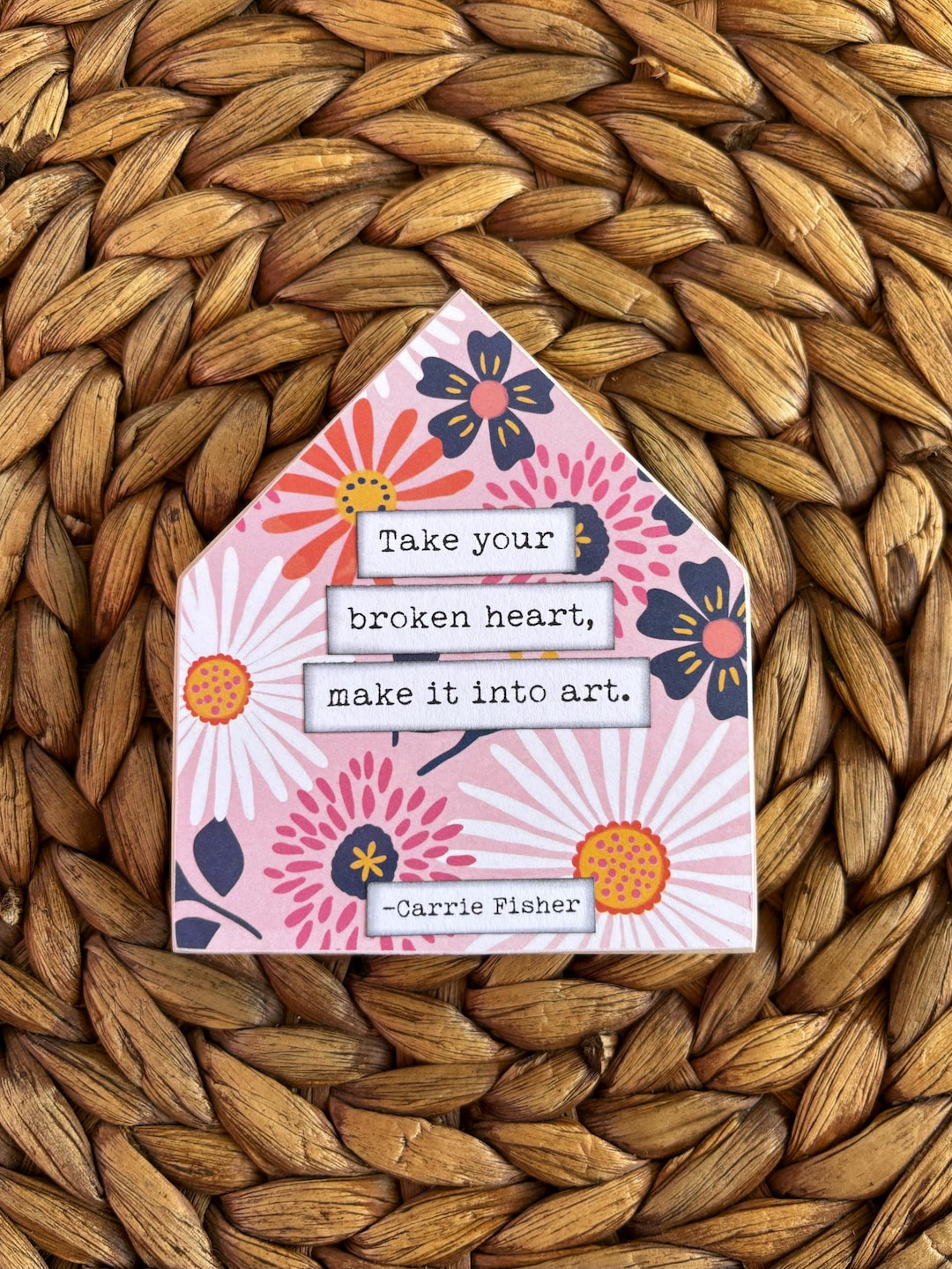 Take Your Broken Heart Make It Into Art Mixed Media Inspirational Wood ...