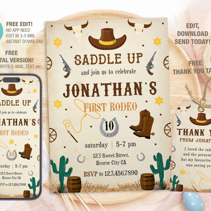 First Rodeo Birthday - Etsy