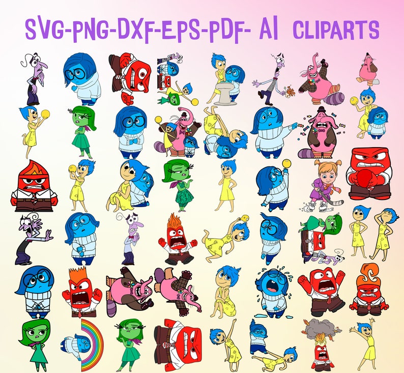 Más de 500 imágenes prediseñadas Png de paquete Inside Out, archivos ...