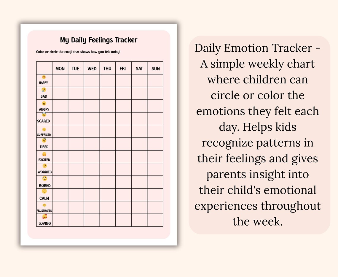 My Big Feelings Toolkit Kids Emotion Learning Kit Printable PDF Counselor Therapist Play Therapy ...