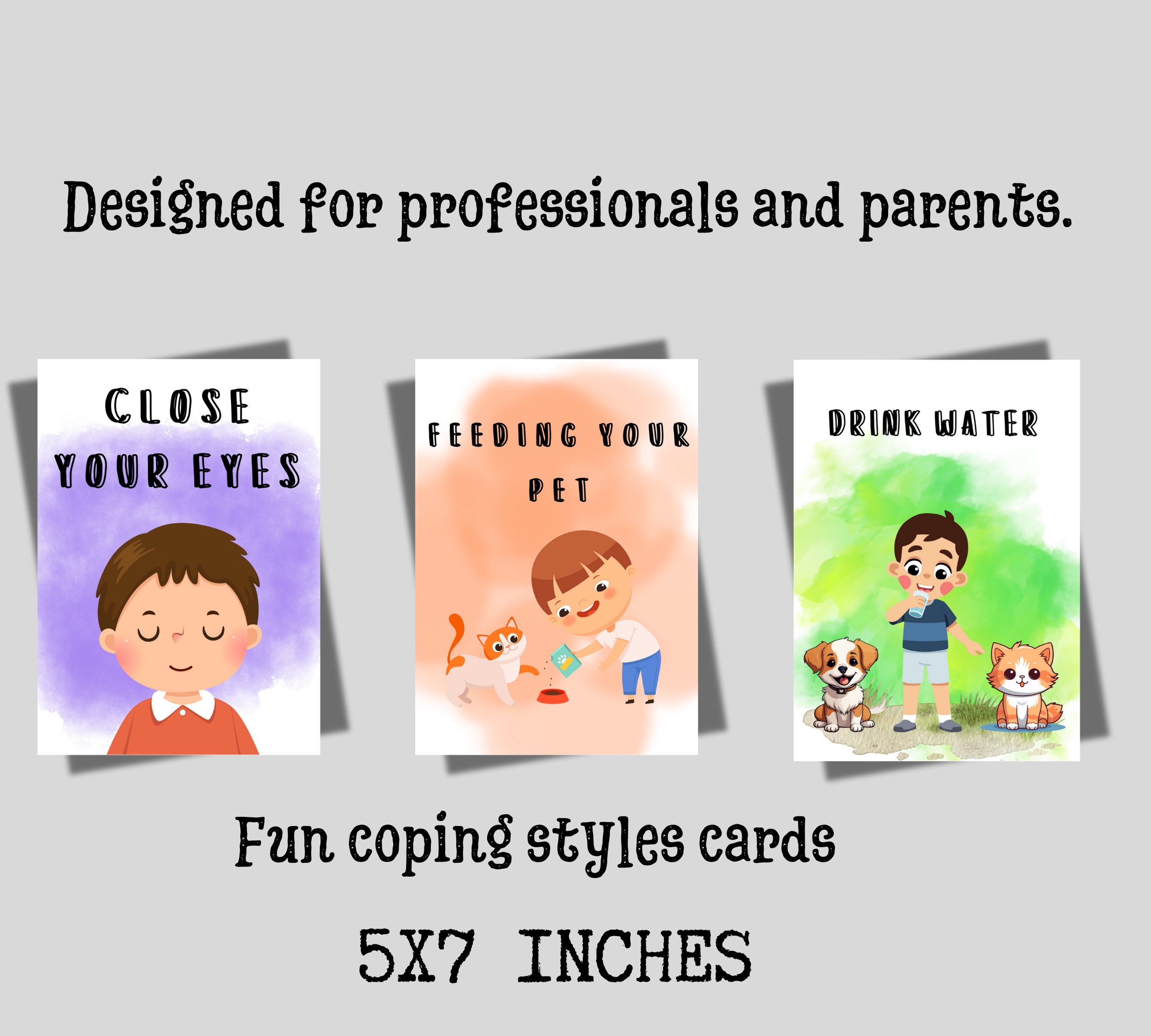 Coping Skills Card for Kids Trauma Cards Coping Skill Emotional ...