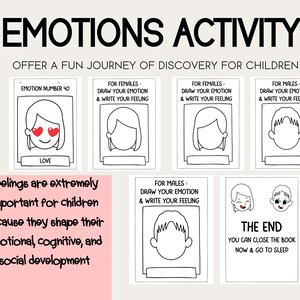 Emotions Coloring Workbook for Kids Including Learn Feelings for ...