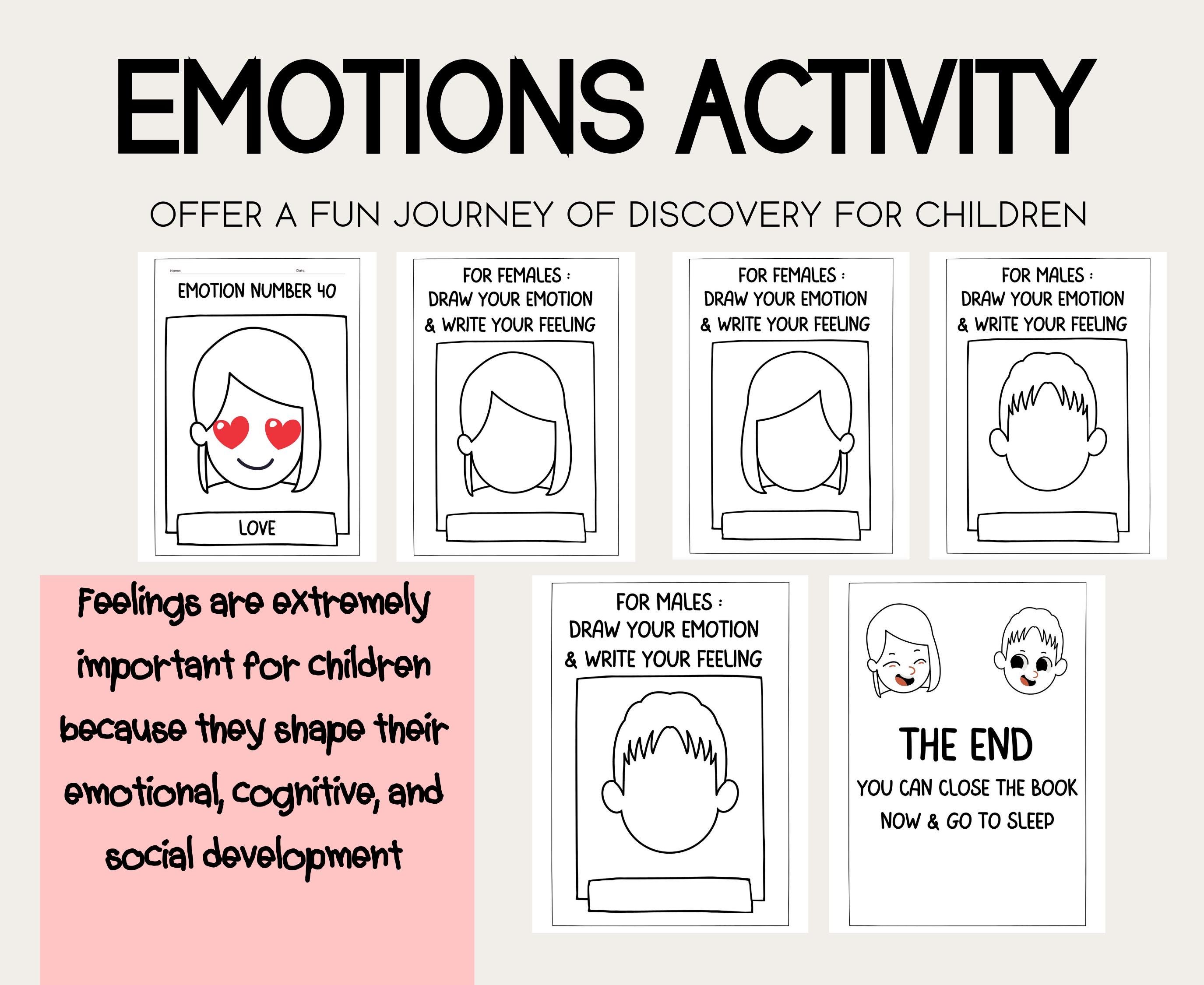 Emotions Coloring Workbook for Kids Including Learn Feelings for ...