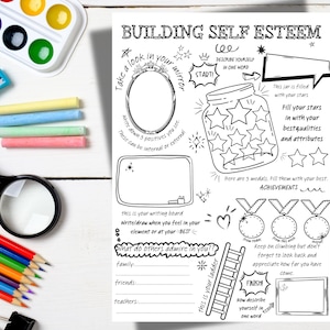 Building Self Esteem Worksheet Mental Health Work Page Worksheet for ...
