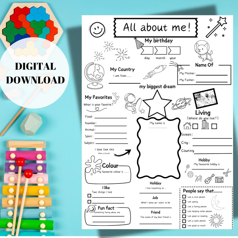 Employee All About Me Printable - Etsy