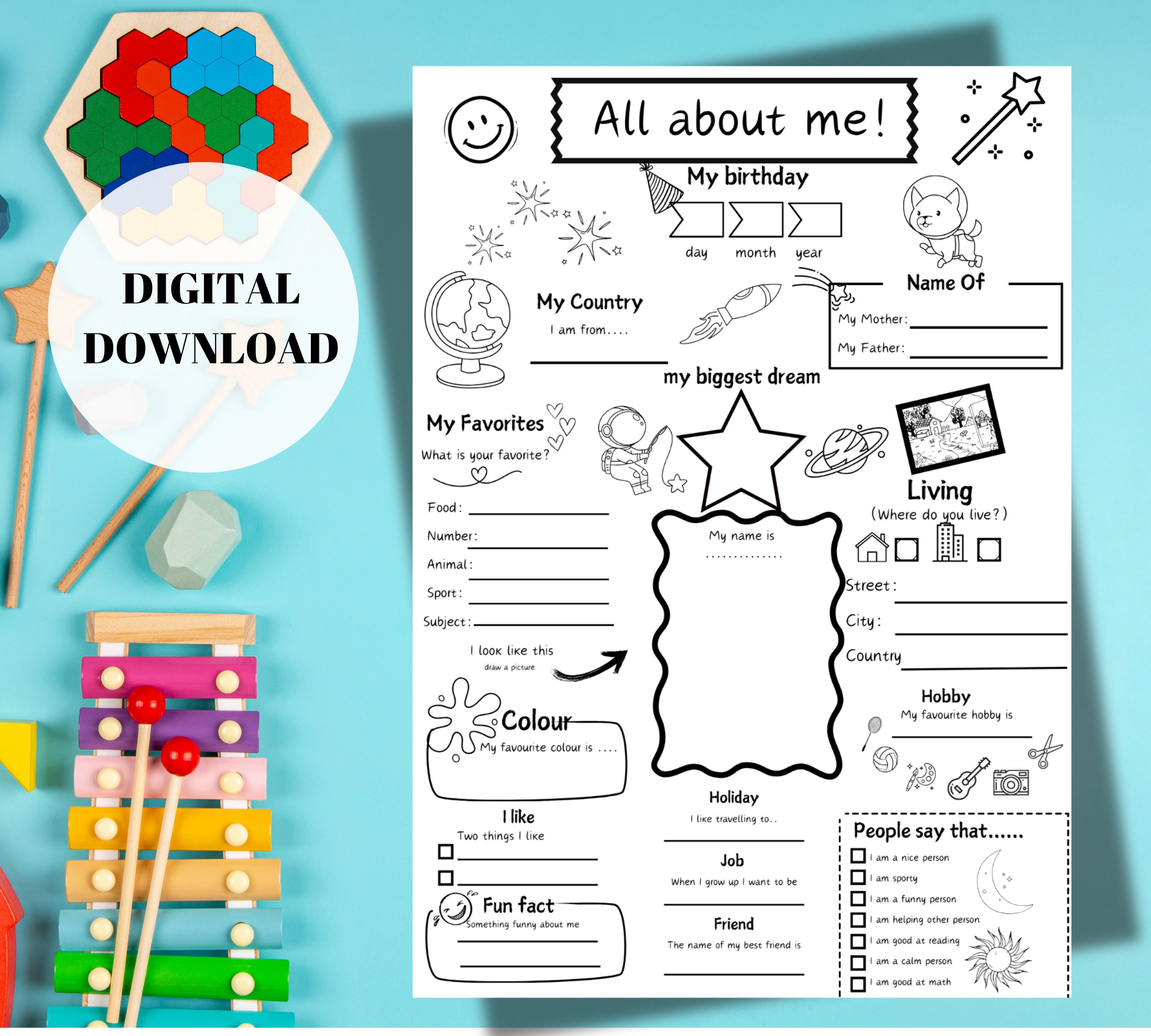 All About Me Survey Printable,getting to Know You, Coworker Questions ...
