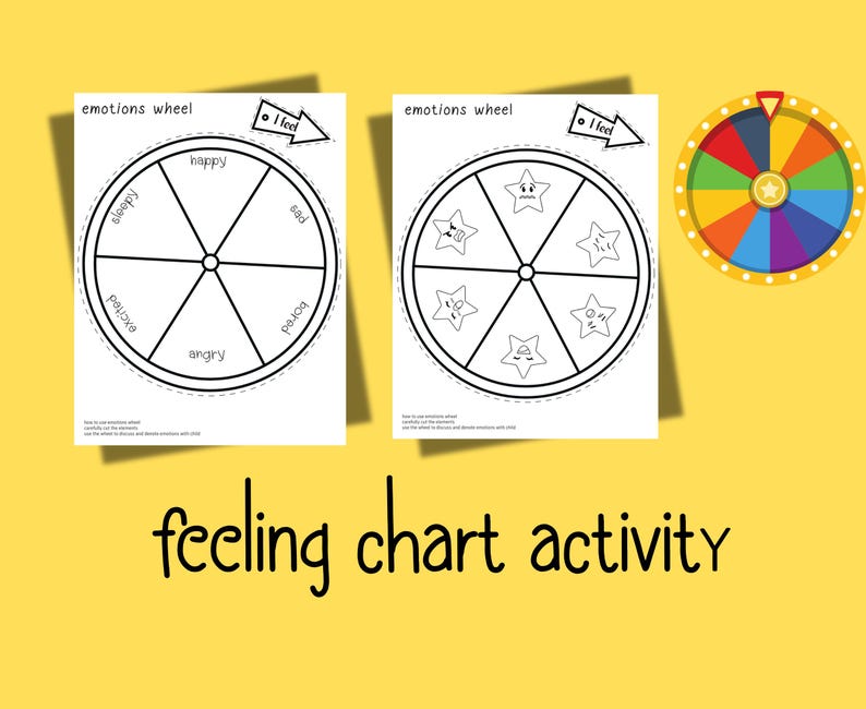Emotion Colority Activity for Kids, Tracing Activity With Feeling ...