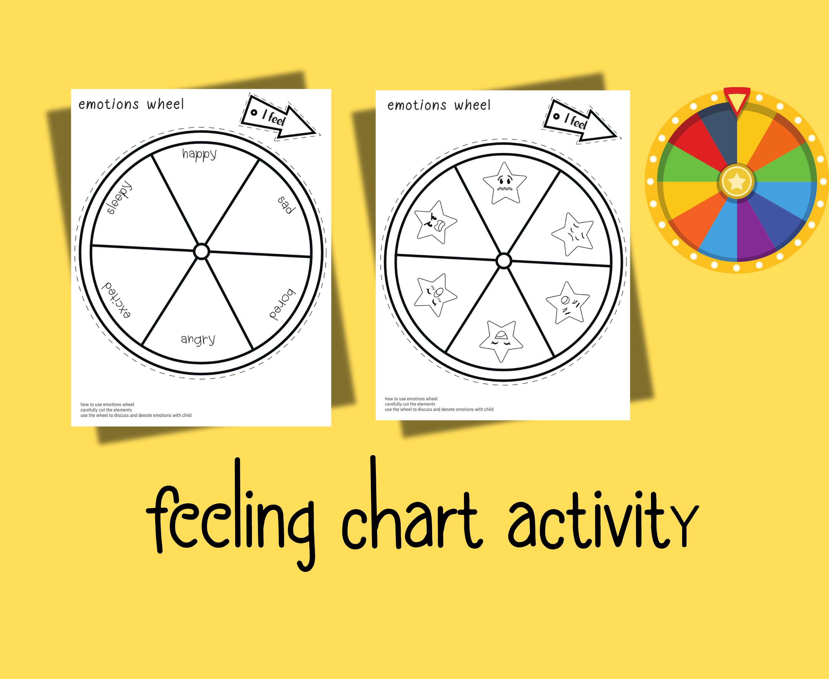 Emotion Colority Activity for Kids, Tracing Activity With Feeling ...
