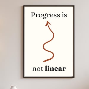 PROGRESS is Not LINEAR Psychologist Office Decor School Counselor Wall ...