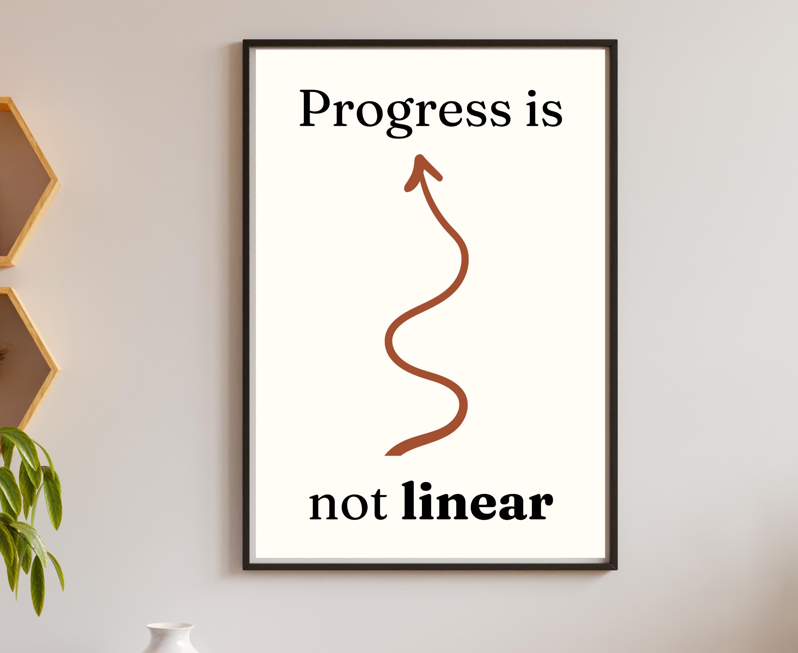 PROGRESS is Not LINEAR Psychologist Office Decor School Counselor Wall ...