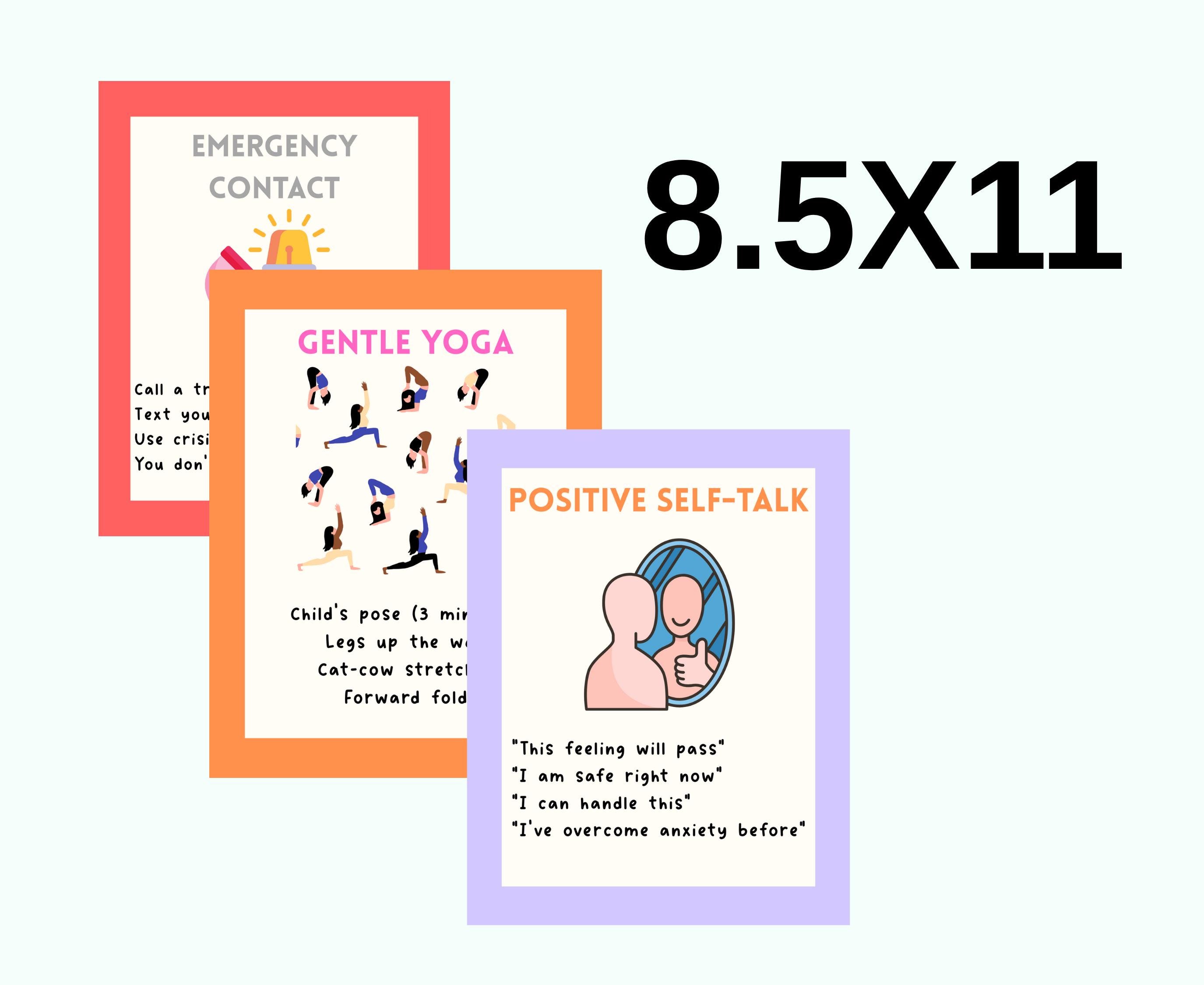 Anxiety Coping Card Printable 20 Mental Health Tools Therapy Resources ...