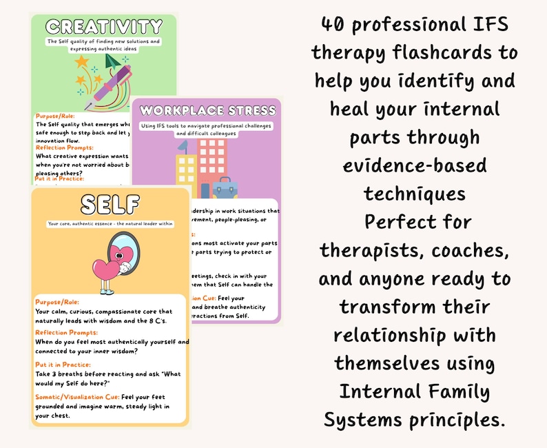IFS Therapy Flashcards Internal Family Systems Cards Therapist Tools ...