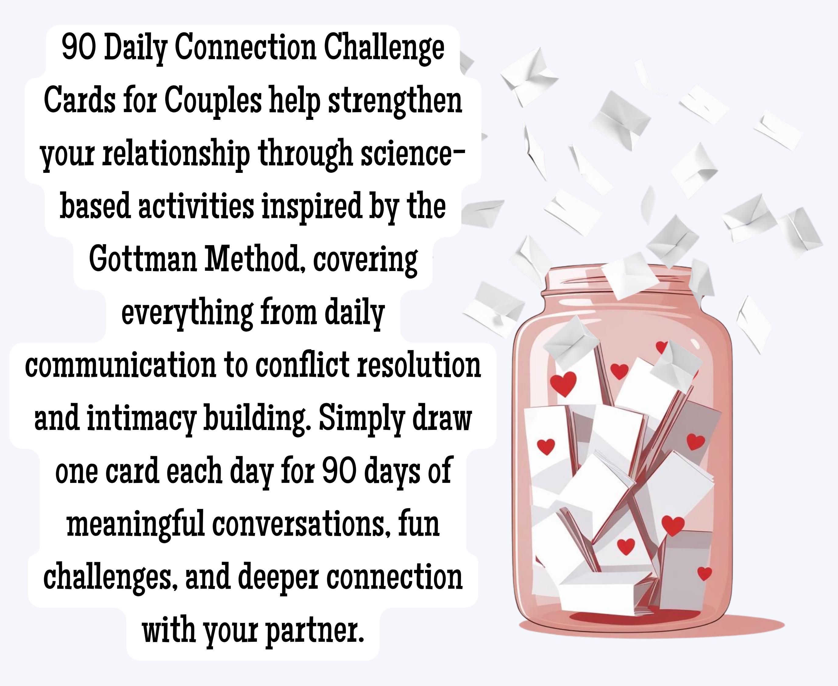 90 Daily Connection Cards for Couples Gottman Inspired Relationship ...