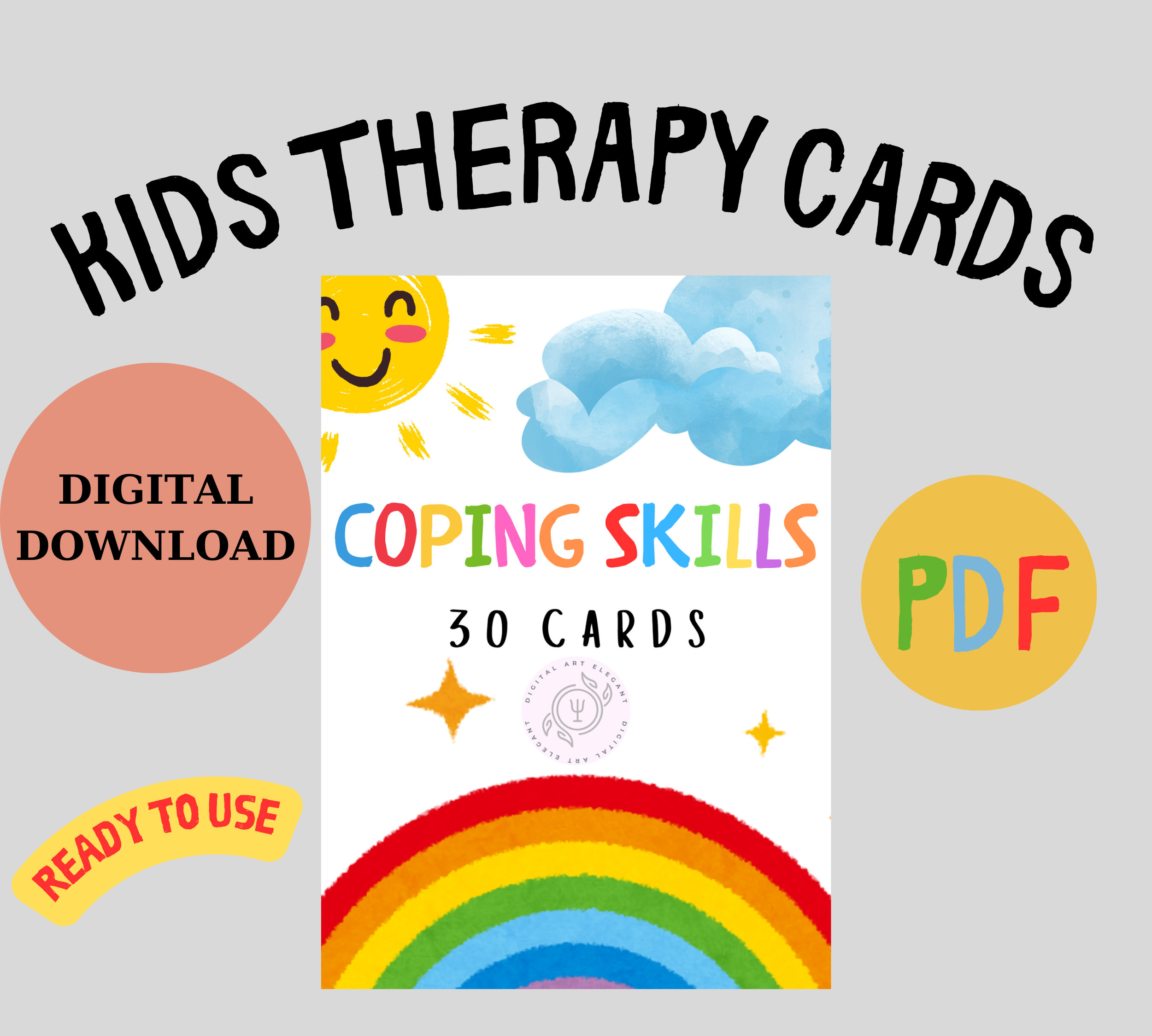 Coping Skills Card for Kids Trauma Cards Coping Skill Emotional ...