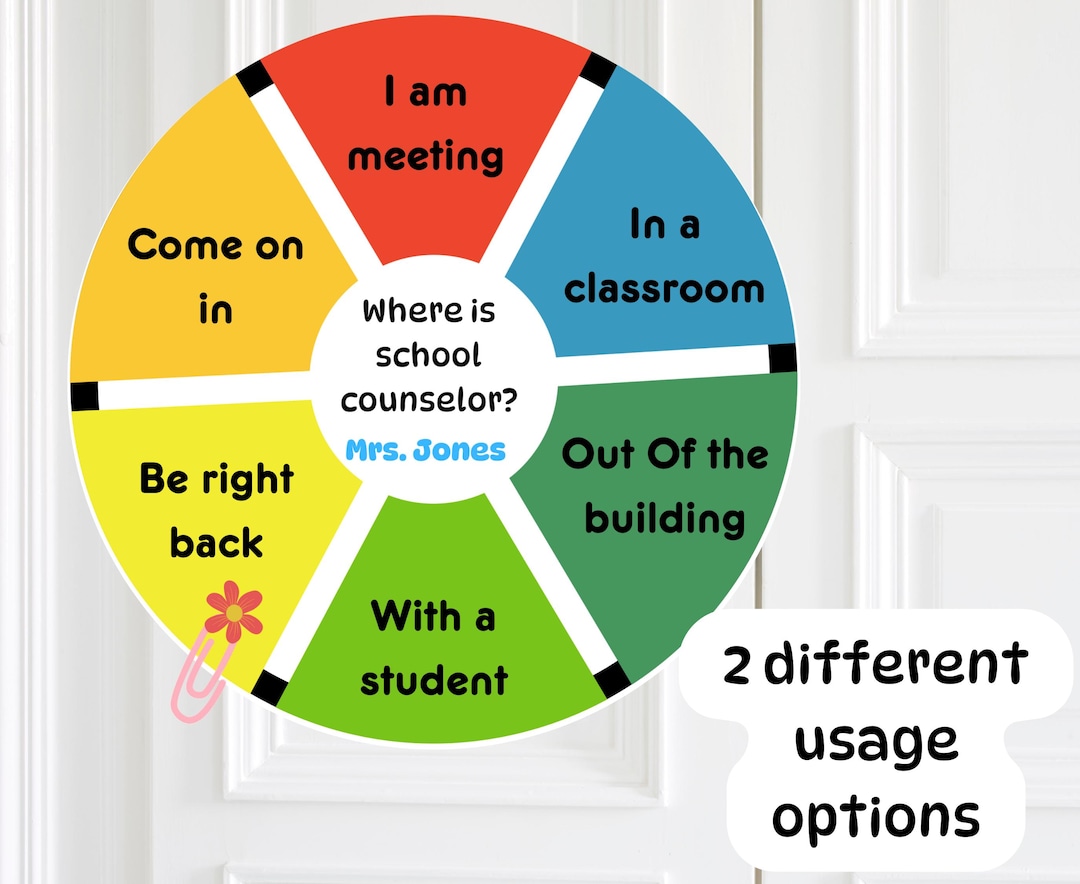 Personalized School Counselor Door Sign, Customized Where is the School ...