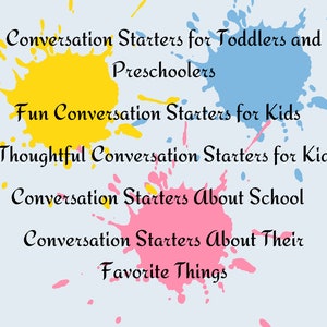 Conversation Cards for Kids Conversation Games for Kids, Fun and ...