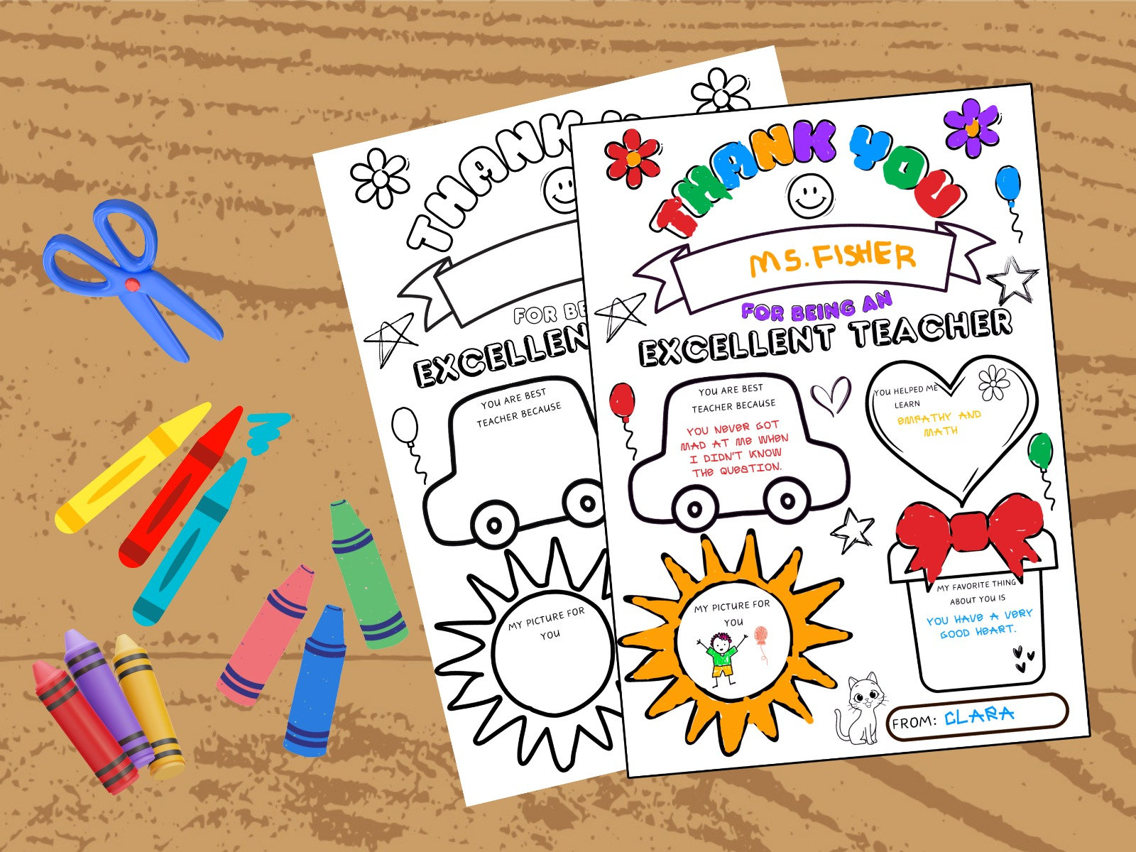 Teacher Appreciation Worksheet Printable Teacher Appreciation Week Gift ...