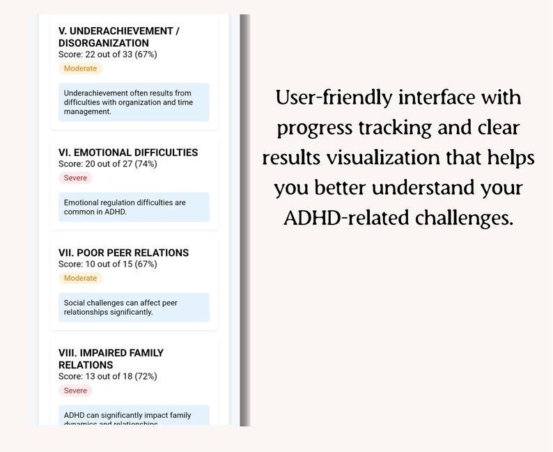 ADHD Quiz - Digital ADHD Symptom Checklist | Self Assessment Tool | 63 ...