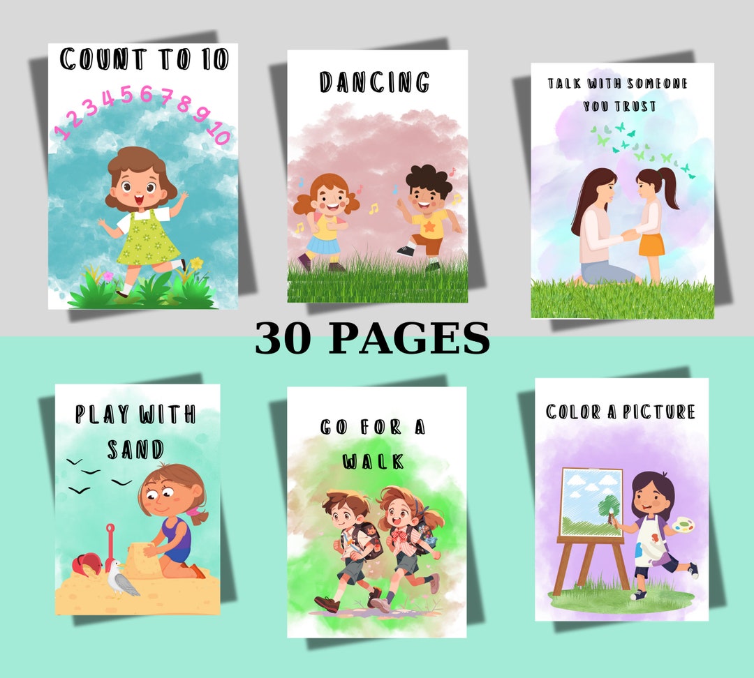 Coping Skills Card for Kids Trauma Cards Coping Skill Emotional ...