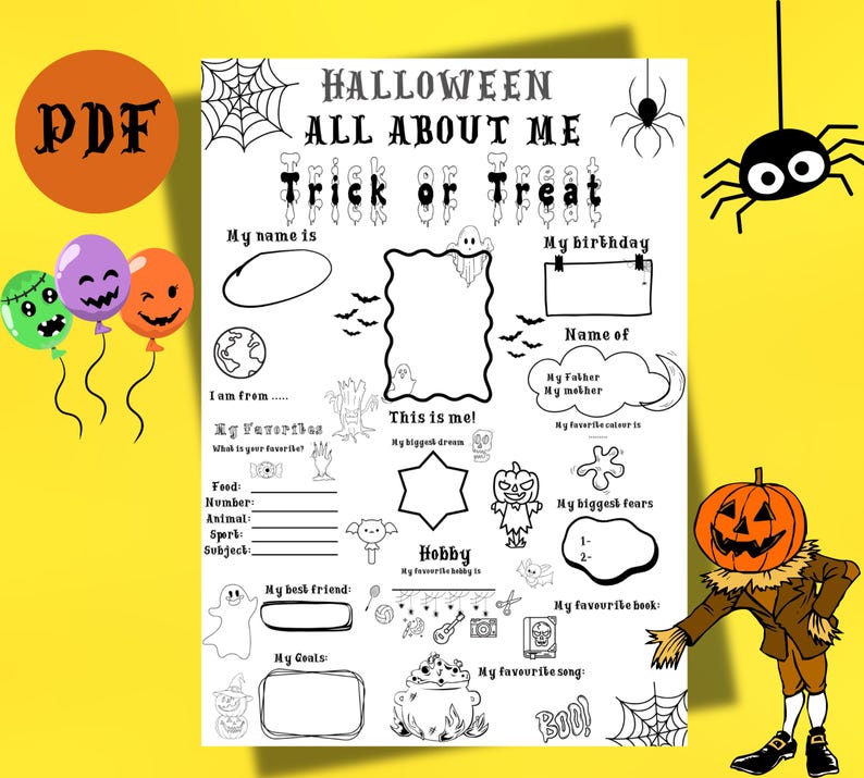 All About Me Survey Printable for Kids and Adults | Getting to Know You ...