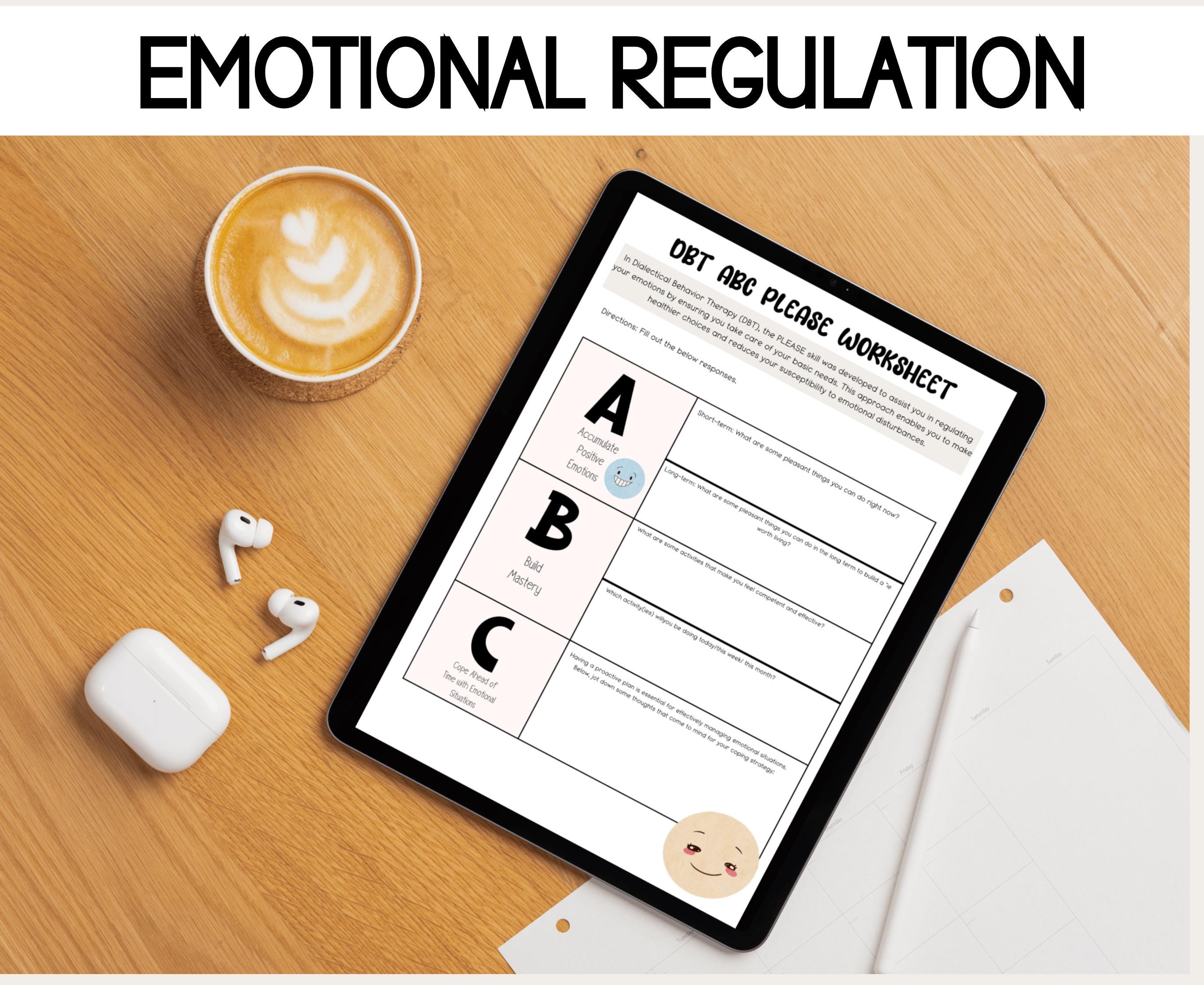 Emotional Regulation Workbook / Emotions Worksheets / Therapy ...