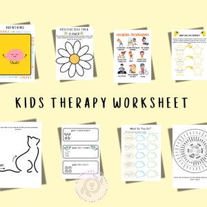 Cognitive Behavioral Therapy CBT Workbook Children Negative Thought ...