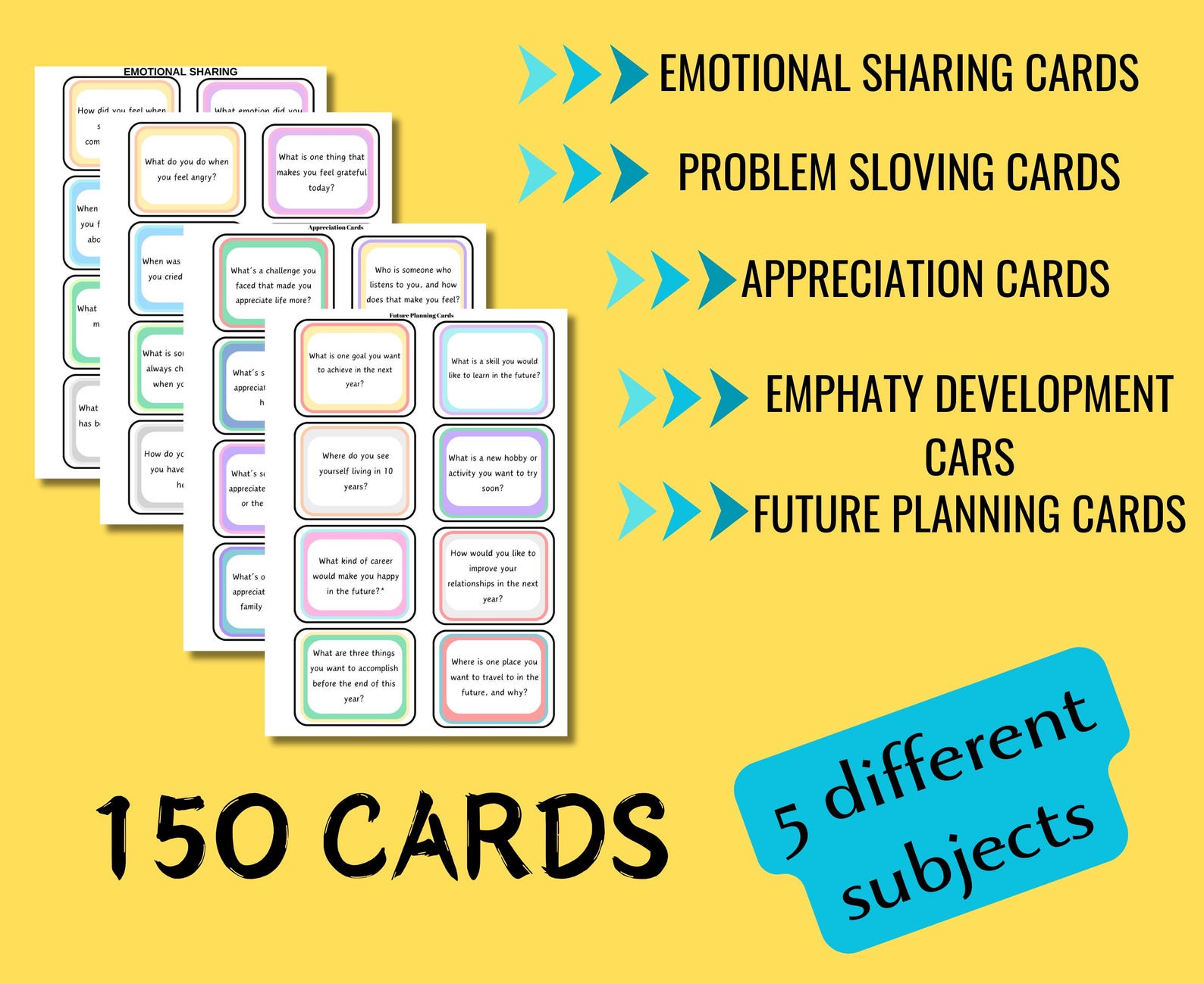150 Family Therapy Cards Conversation Starters Table Talk Kids Family ...