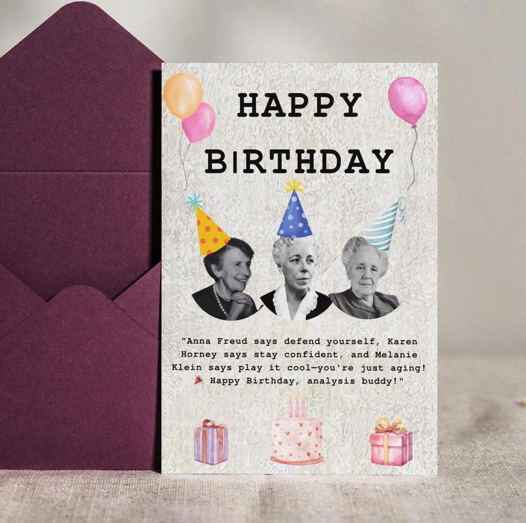 Women of Psychology Birthday Card Funny Psychologist Gift Counselor ...