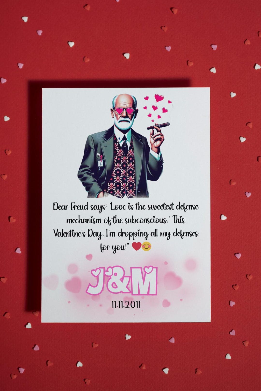 Cute FREUD Valentines Day Printable Valentines Day Card Card for Him ...