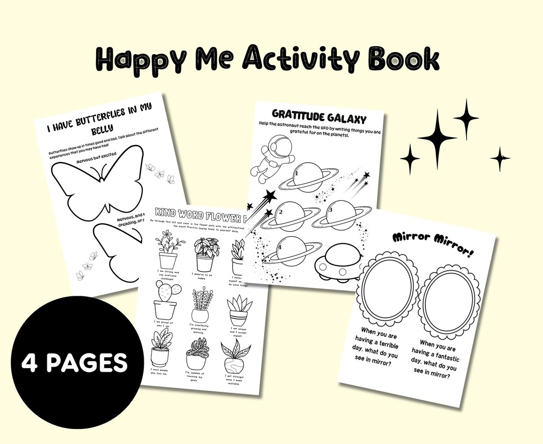Kids Self-discovery Activity Pack Printable Feelings Journal Gratitude ...