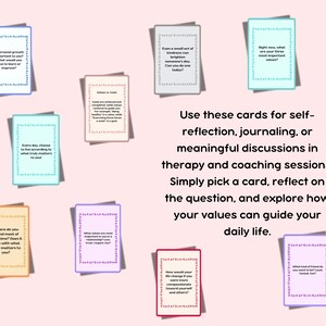 Value Cards Printable ACT Therapy Value Cards Counseling School ...