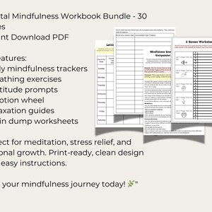 Mindfulness Bundle DBT Therapy Worksheet Wise Mind, Radical Acceptance ...