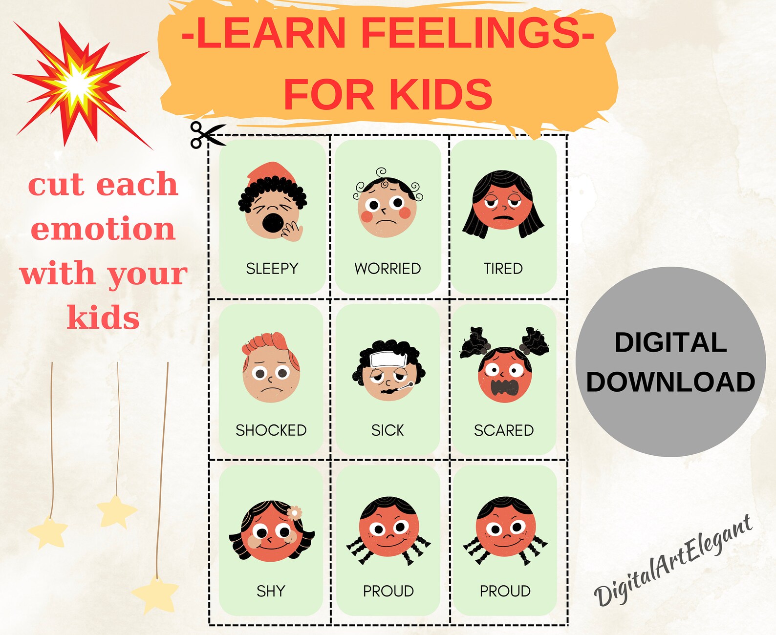 Feelings/emotions Emoji Check in Printable Worksheet for Kids ...