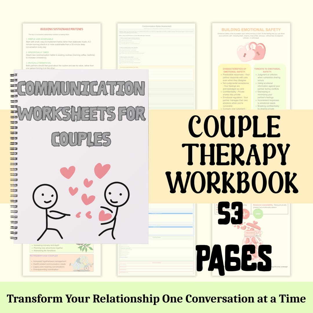 Couples Communication Workbook PDF 42+ Pages Relationship Therapy ...
