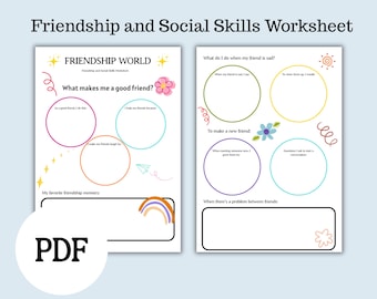 Friendship and Social Skills Worksheet for Kids | Digital Download ...