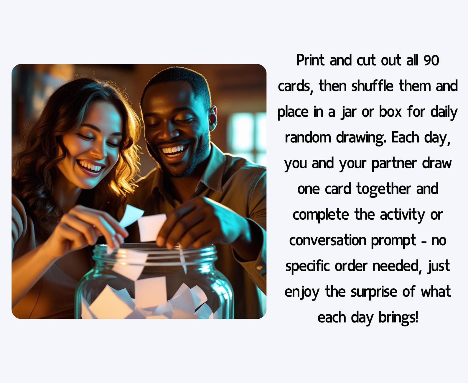 90 Daily Connection Cards for Couples Gottman Inspired Relationship ...