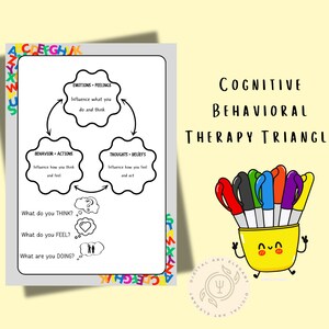 Cognitive Behavioral Therapy CBT Workbook Children Negative Thought ...