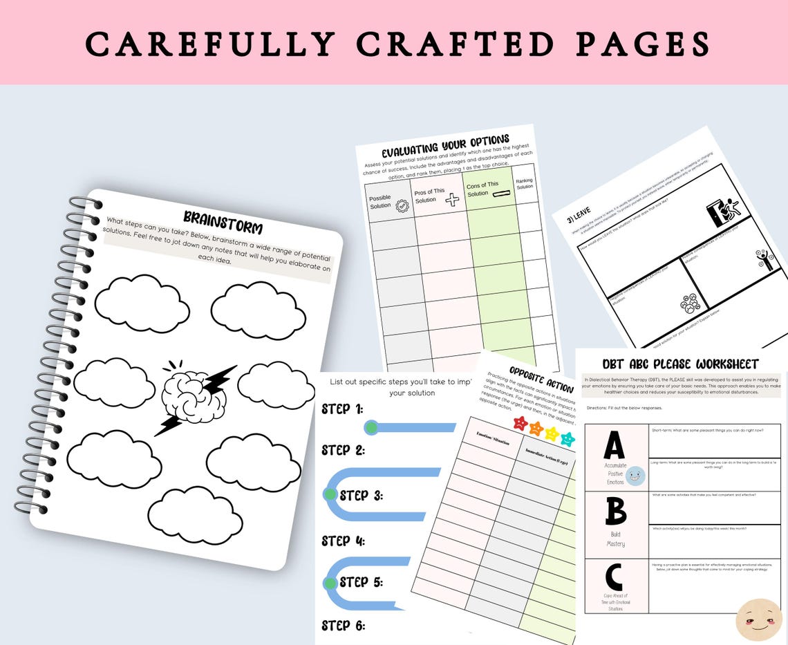 Emotional Regulation Workbook / Emotions Worksheets / Therapy ...